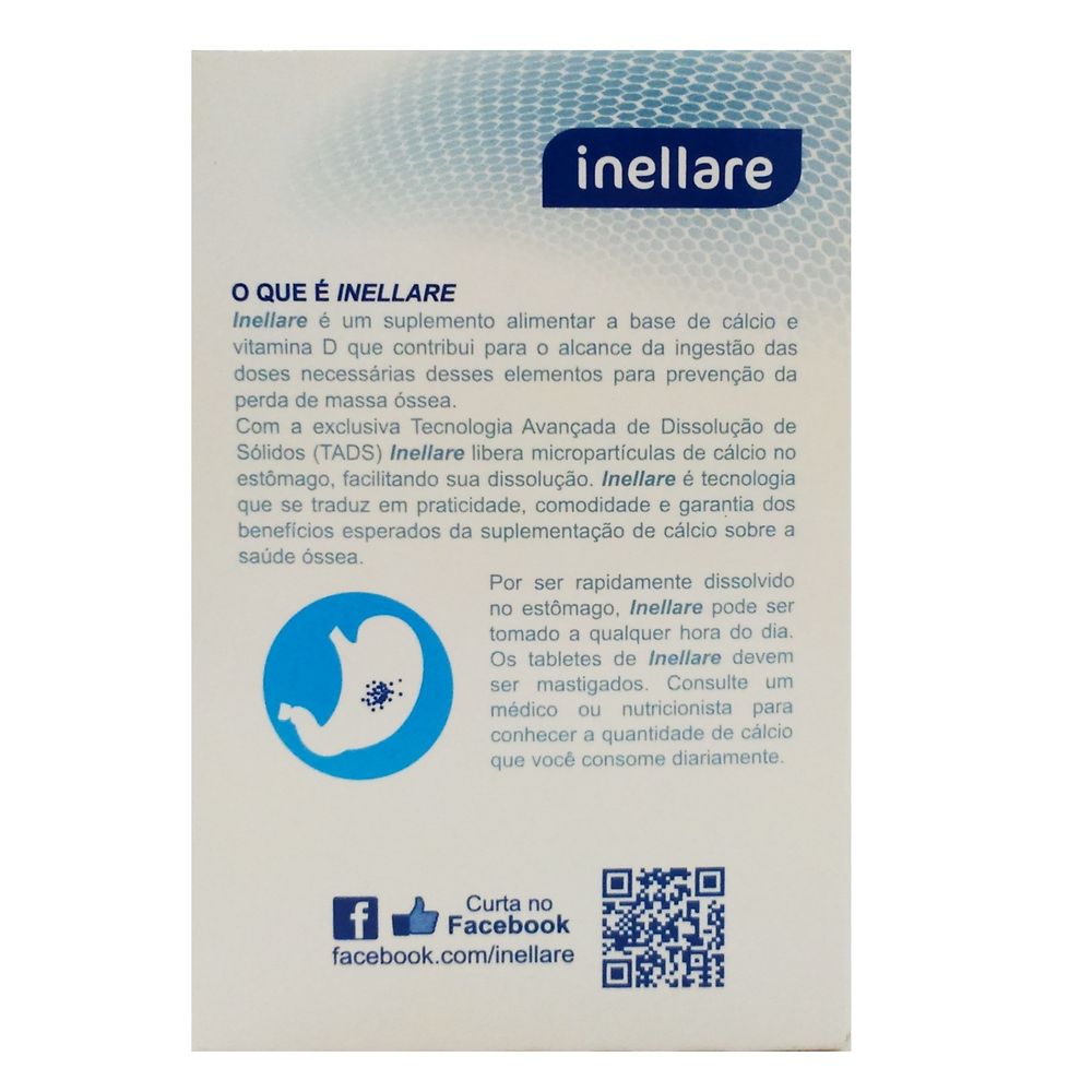 Inelatte Cálcio + Vitamina D Aché Caramelo 60 Tabletes - Drogaria Sao Paulo
