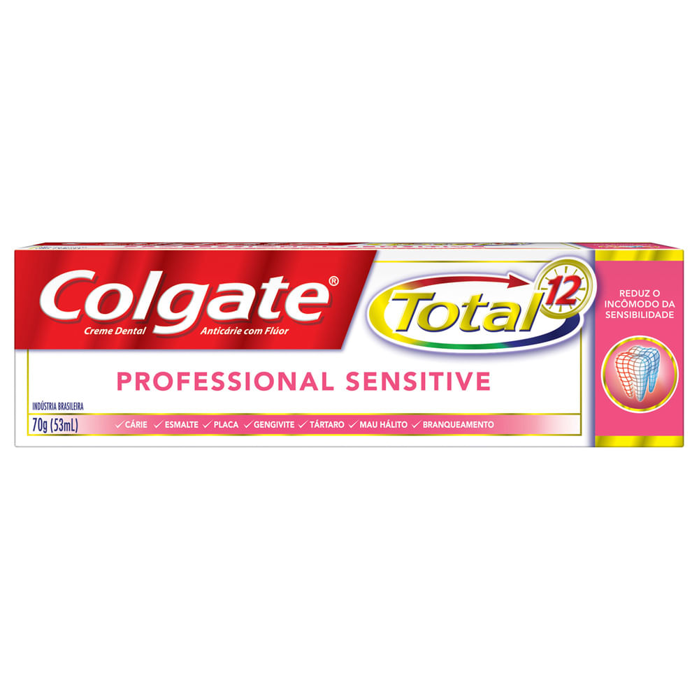 Creme Dental Colgate Total 12 Professional Sensitive - 70g - Drogaria ...