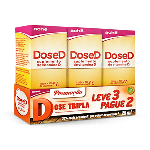 Kit Vitamina D Dose D 3 Unidades 20ml - Drogaria Sao Paulo