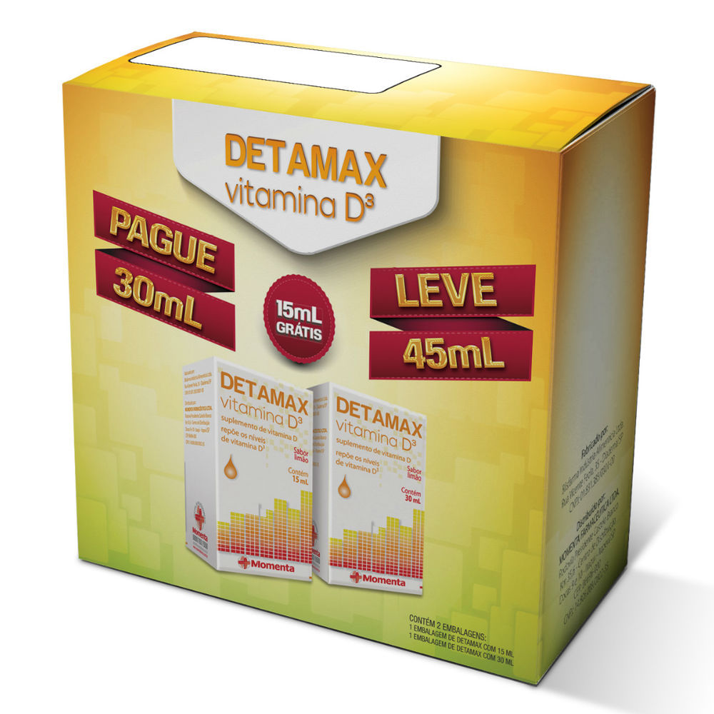 Vitamina D Detamax Gotas Momenta 45g - Drogaria Sao Paulo