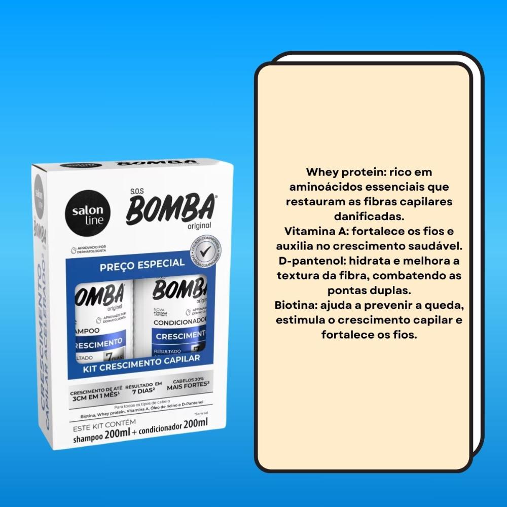 Kit Salon Line SOS Bomba Original Shampoo e Condicionador - Drogaria ...