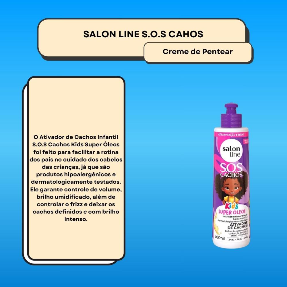 Creme Salon Line SOS Cachos Kids Super Oleos 300ml - Drogaria Sao Paulo