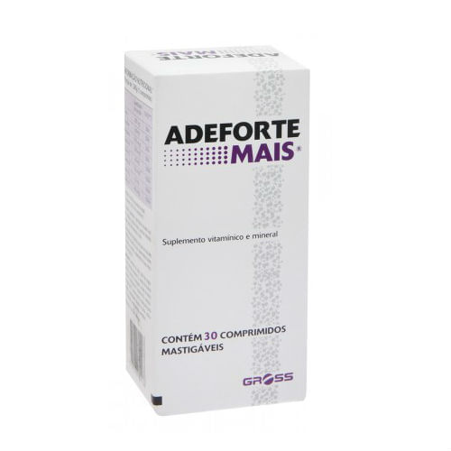 Polivitamínico Adeforte Mais Mastigável Gross 30 Comprimidos - Drogaria ...