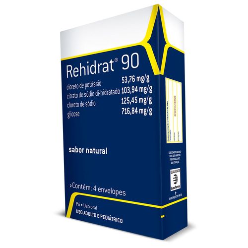 Rehidrat 90 Schering-Plough 4 Envelopes - Drogaria Sao Paulo