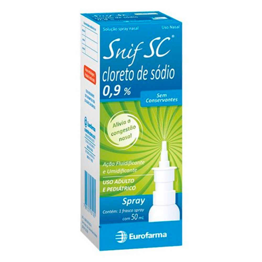 Snif Sc Spray 0,9% Eurofarma 50ml - Drogaria Sao Paulo