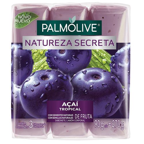 Sabonete Palmolive Natureza Secreta Açaí Tropical 90g 3 Unidades ...