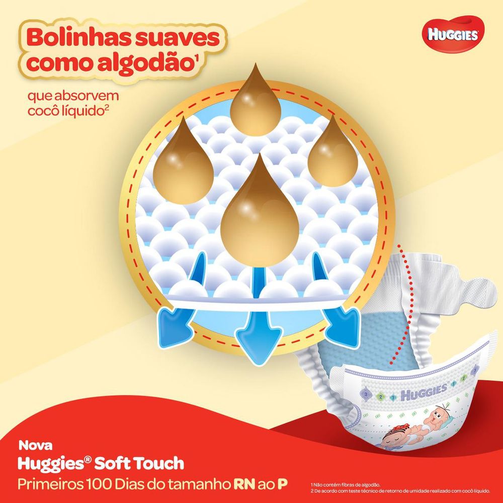 Fralda Descartável Huggies Soft Touch RN 18 Unidades - Drogaria Sao Paulo