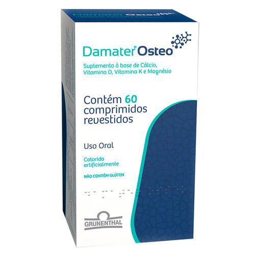 Suplemento Vitamínico Cálcio Damater Osteo Com 60 Comprimidos ...