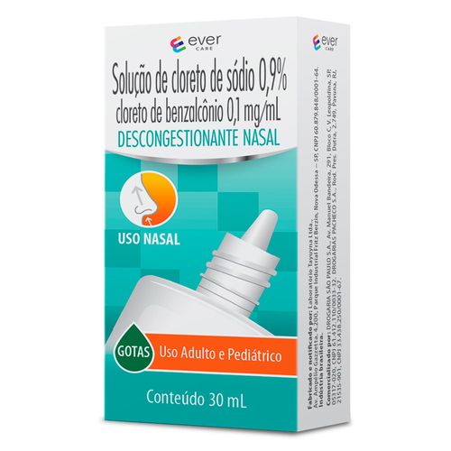 Descongestionante Nasal Gotas Ever Care 30ml - Drogaria Sao Paulo