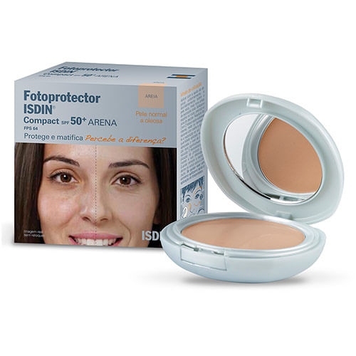 Pó Compacto ISDIN Fotoprotector FPS 50+ Areia 10g - Drogaria Sao Paulo