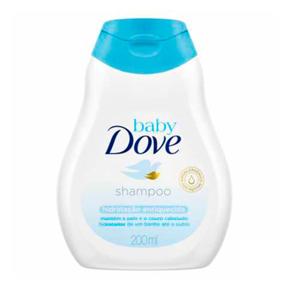 Kit Dove Baby Hidratação Enriquecida Frasqueira Azul + Shampoo + Refil ...