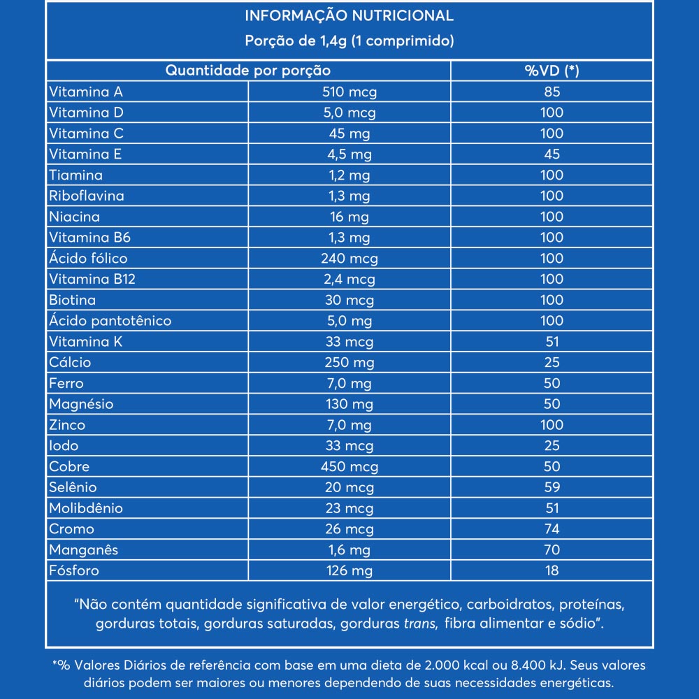 V.IT CARE Multi Homem 30 Comprimidos - Drogaria Sao Paulo