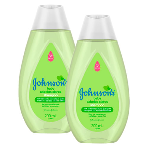 Kit 2 Shampoo Johnson's Baby Cabelos Claros 200ml - Drogaria Sao Paulo