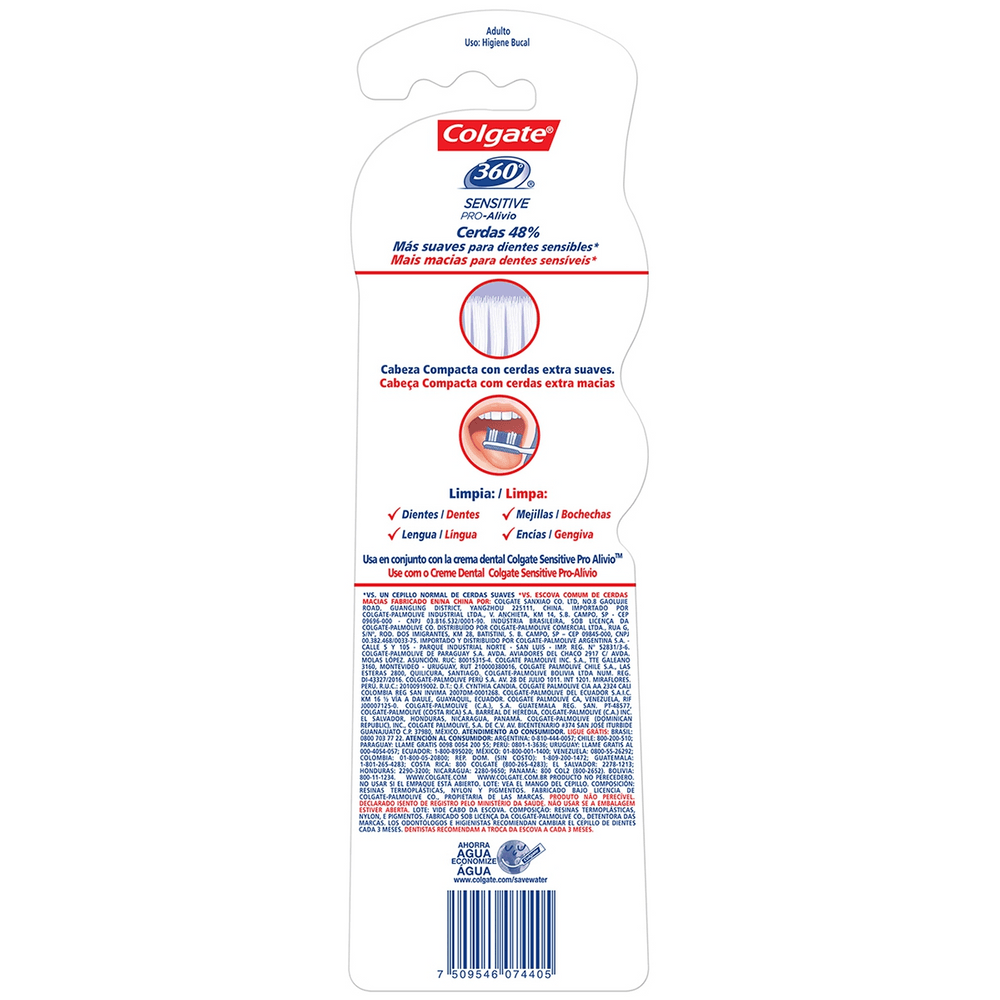 Kit Escova Dental para dentes sensíveis Colgate 360º Sensitive Pró ...