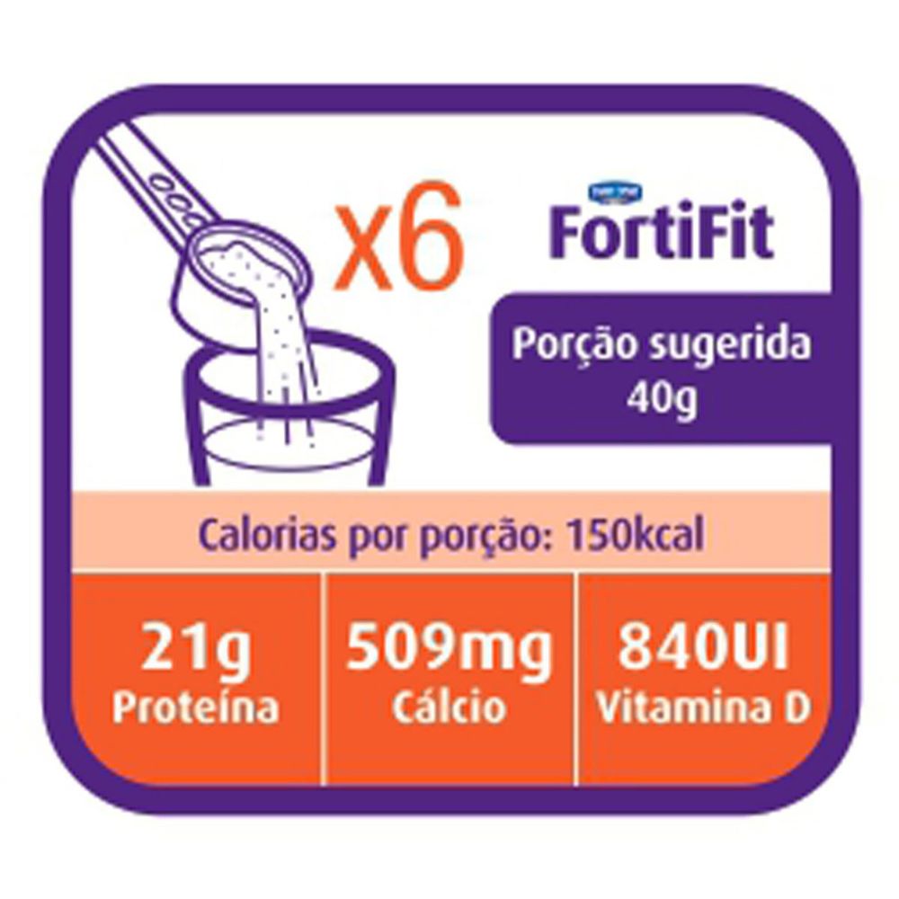 Fortifit Em Pó Sabor Morango 280g - Drogaria Sao Paulo