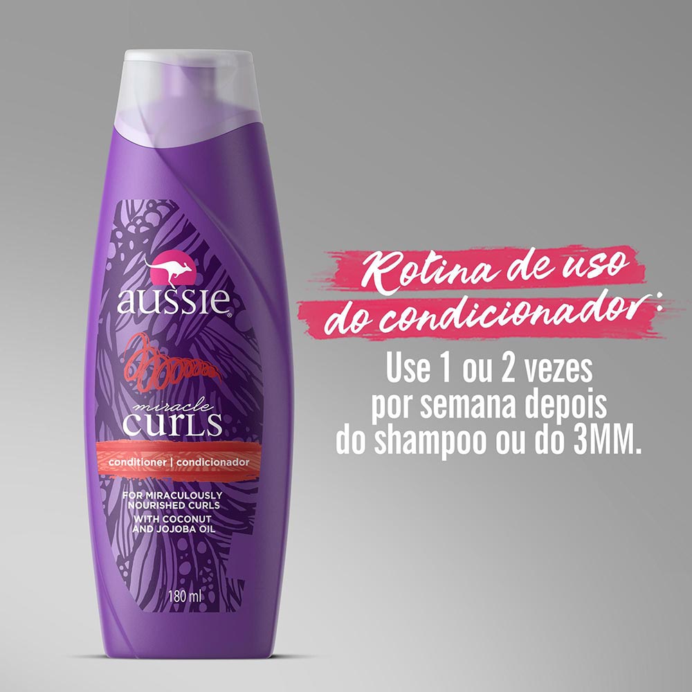 Condicionador Aussie Miracle Curls 180ml - Drogaria Sao Paulo