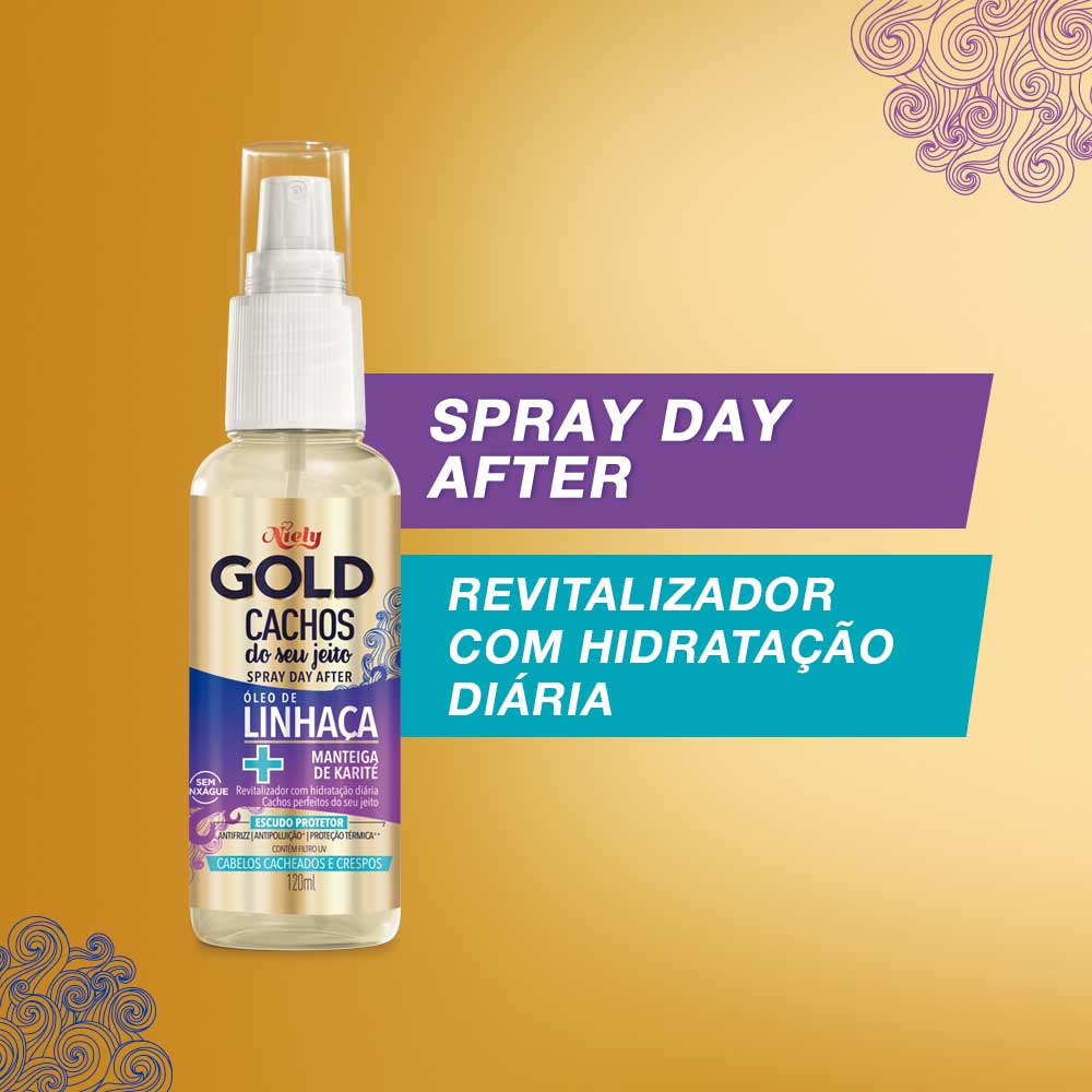 Spray Day After Niely Gold Cachos do Seu Jeito 250g - Drogaria Sao Paulo