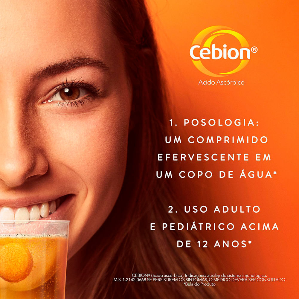 Cebion Laranja 1g Merck 30 Comprimidos Efervescentes - Drogaria Sao Paulo