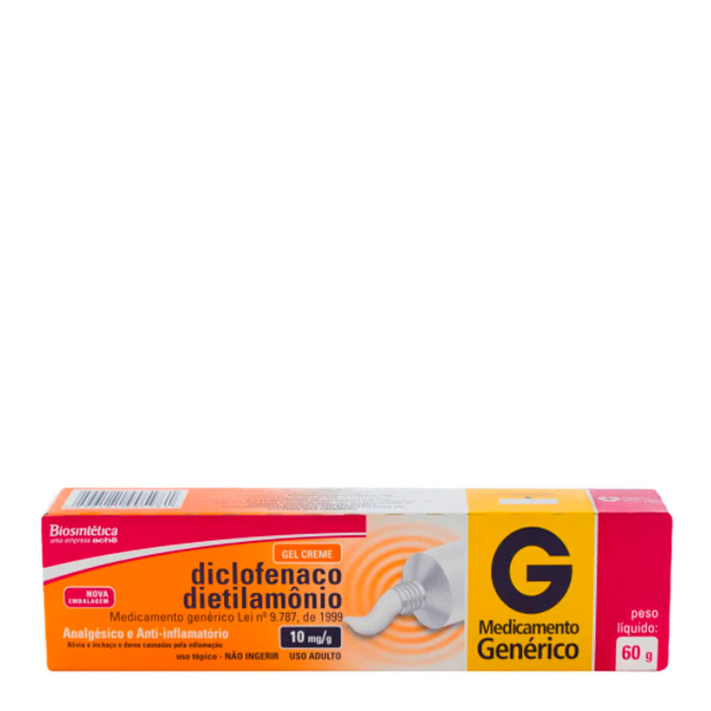 Diclofenaco Dietilamônio Gel Biosintética 60g - Drogaria Sao Paulo