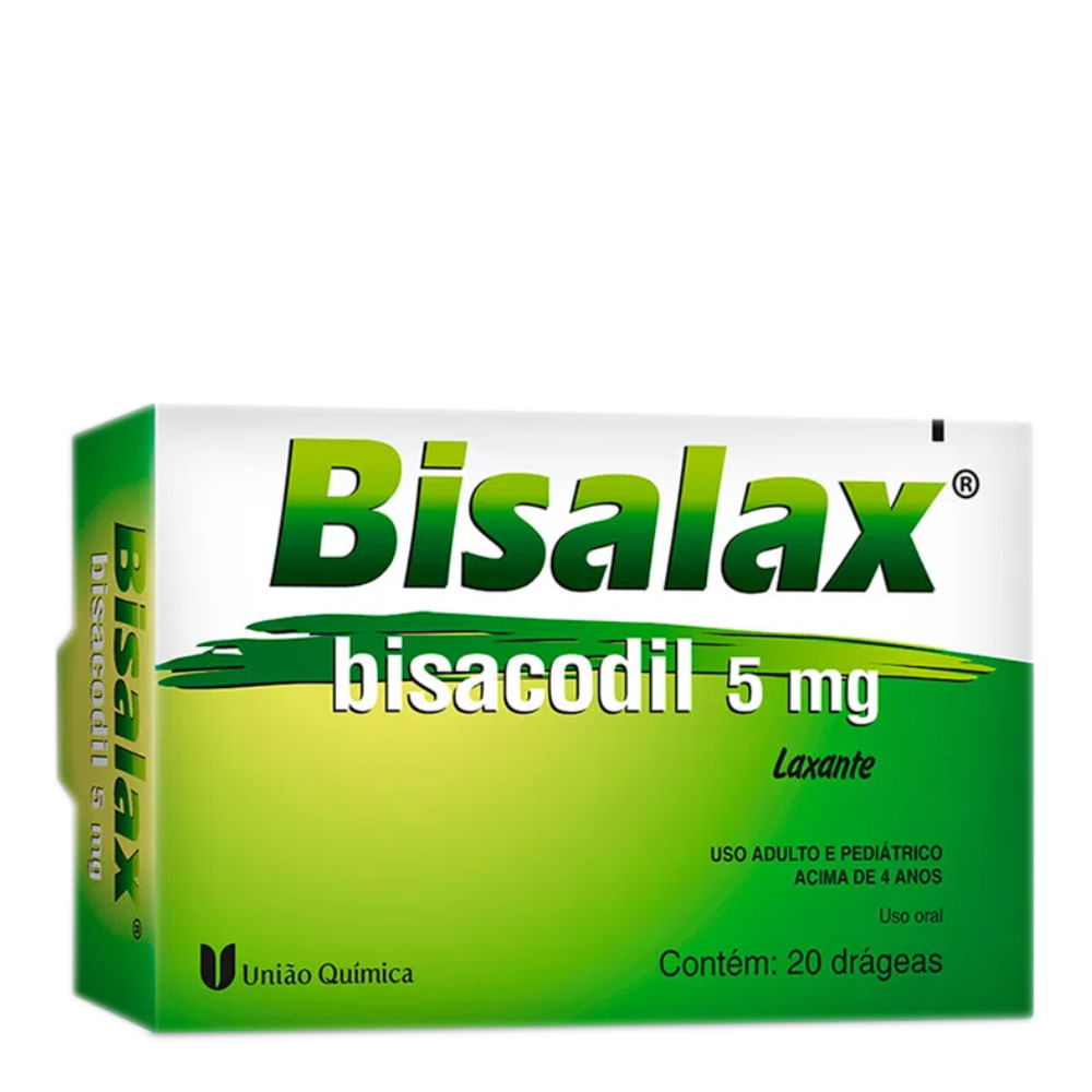 Bisalax 5mg União Química 20 drágeas - Drogaria Sao Paulo