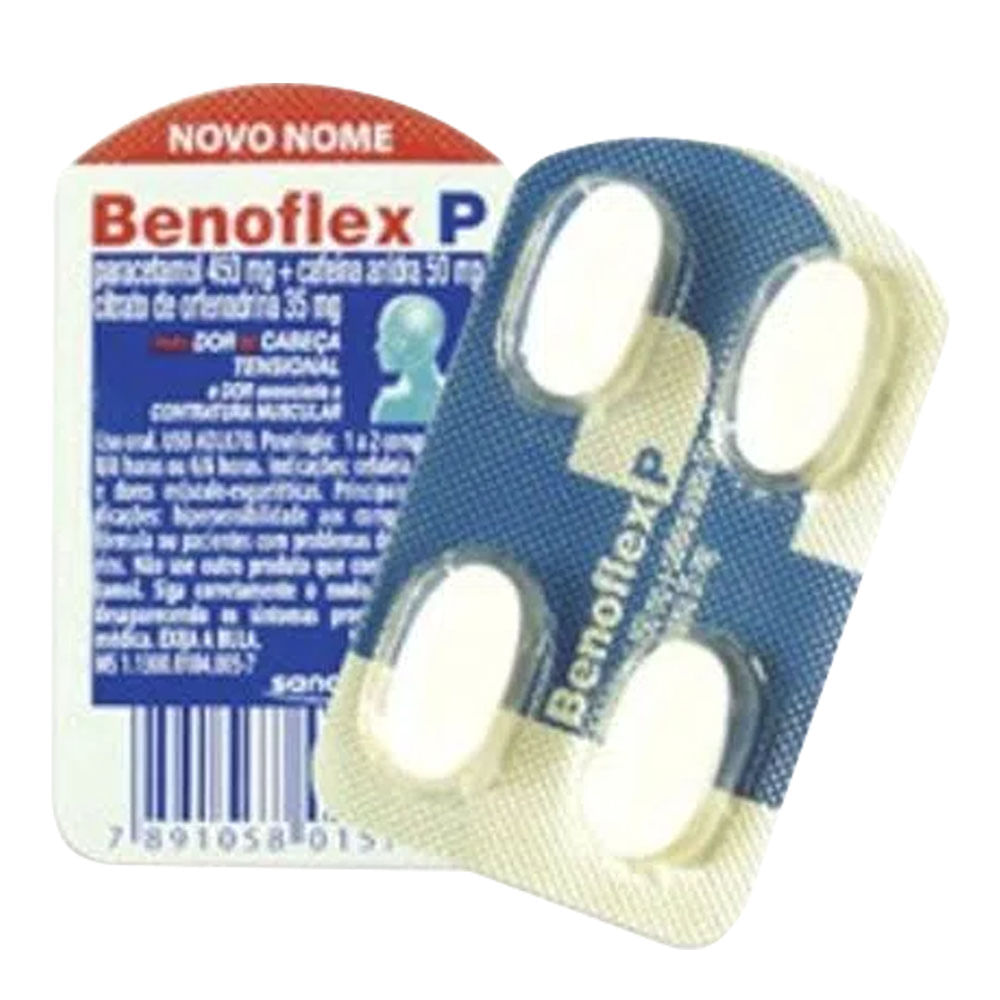 Benoflex P Sanofi Aventis 4 Comprimidos - Drogaria Sao Paulo