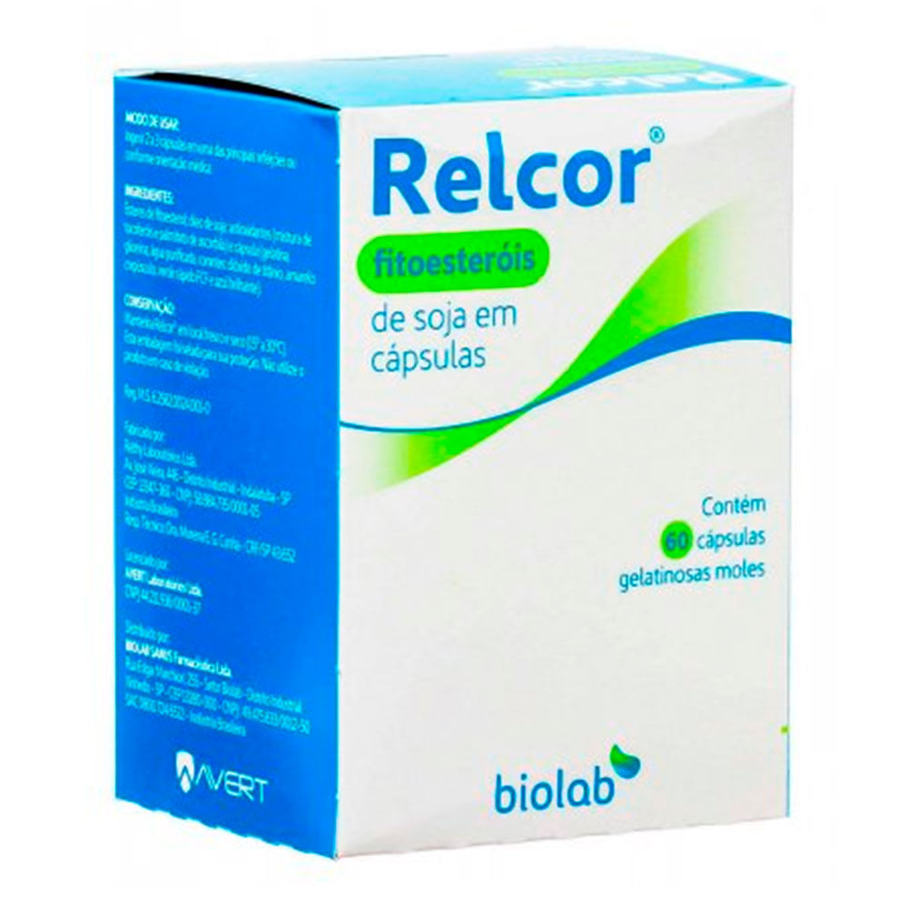 Relcor 650mg Biolab 60 cápsulas - Drogaria Sao Paulo
