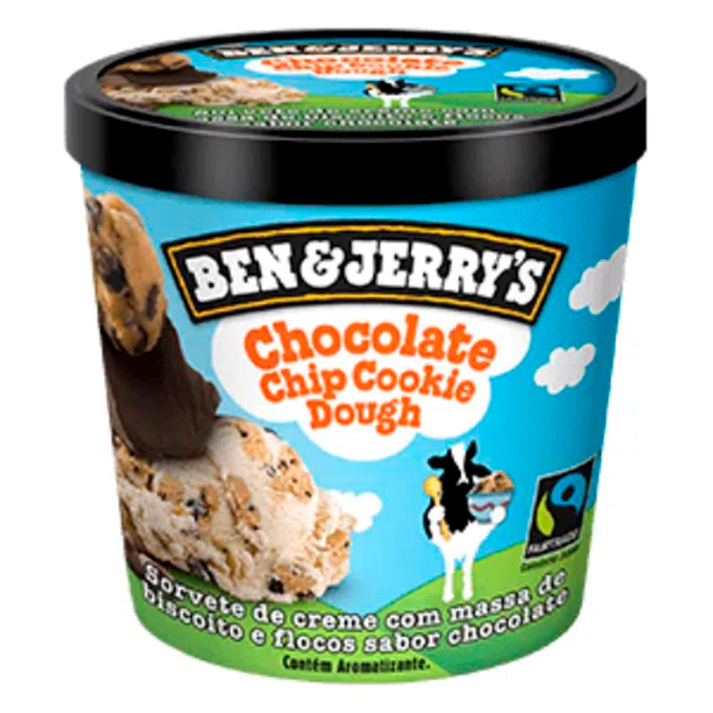 Sorvete Pote Kibon Ben & Jerry's Chocolate Chip Cookie Doug 120ml ...