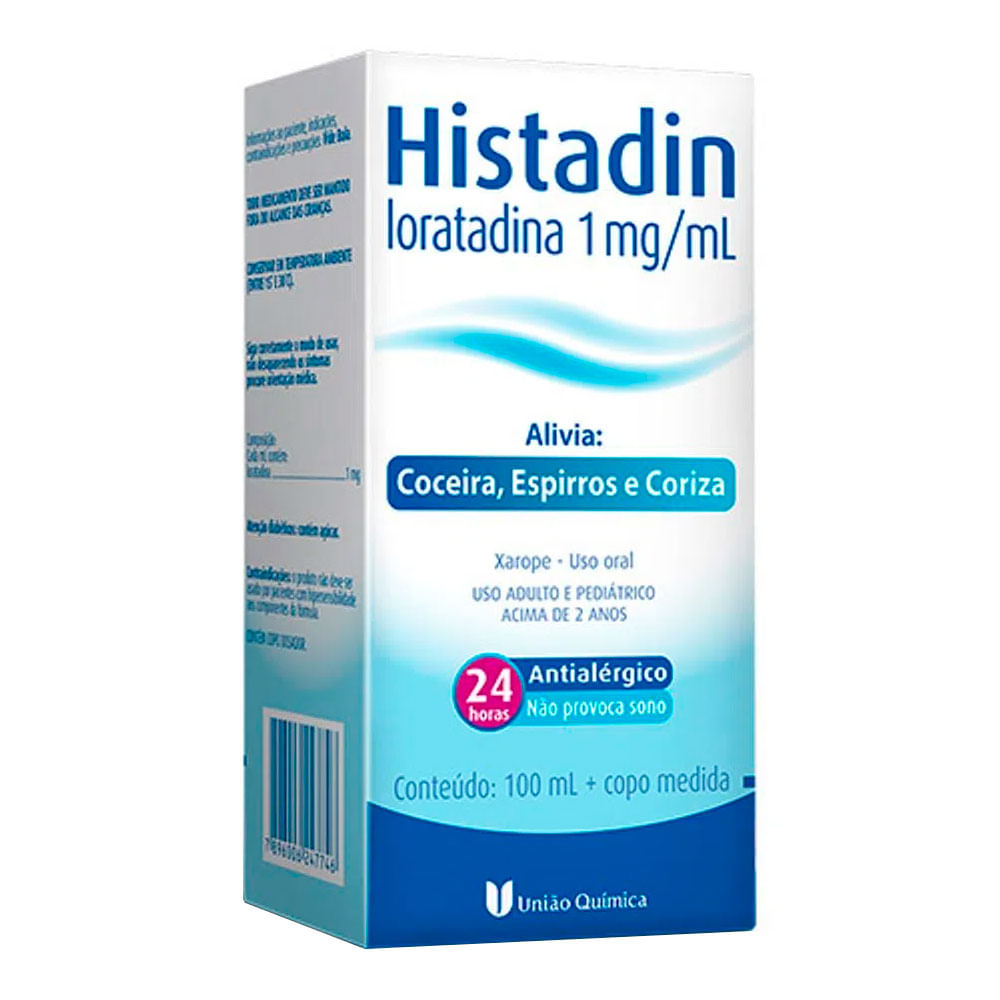 Histadin D Xarope União Química 100ml - Drogaria Sao Paulo
