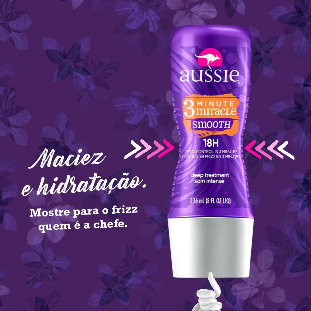 Kit Aussie Smooth Shampoo 180ml + Creme de Tratamento 3 Minute Miracle ...