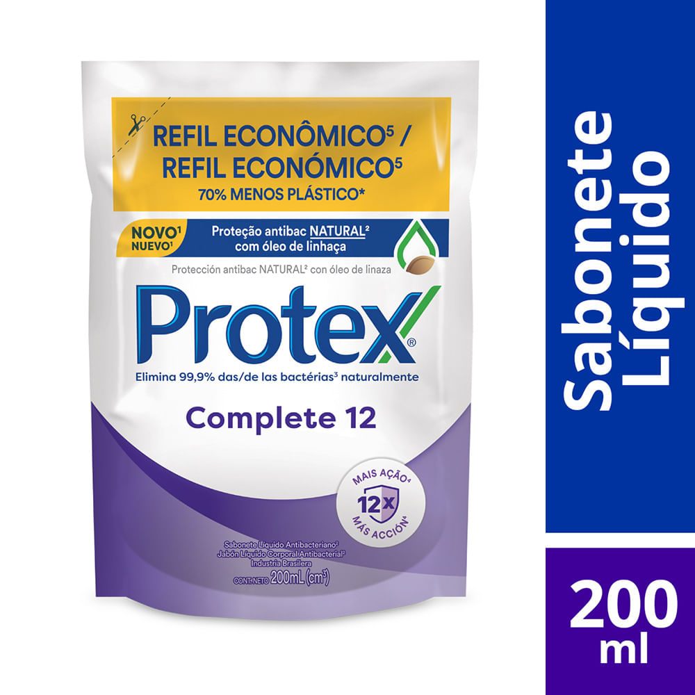 Sabonete Líquido Protex Complete 12 Refil 250ml - Drogaria Sao Paulo