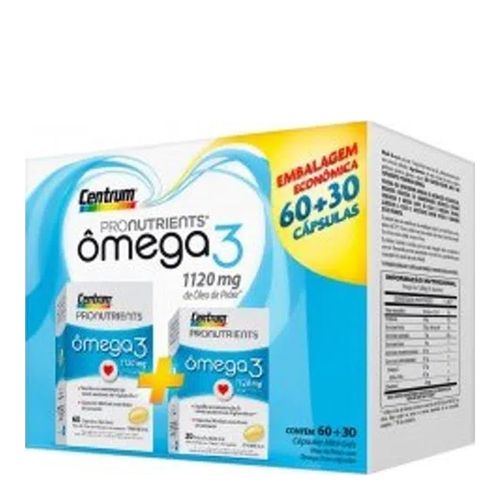 Suplemento Vitamínico Centrum Pronutrients Ômega 3 60 cápsulas + 30 ...