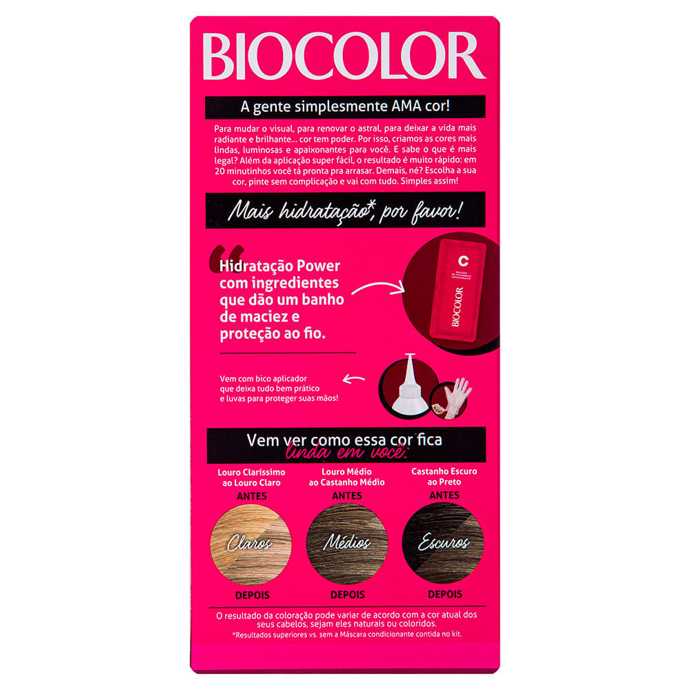 Mini Kit Tintura Biocolor Louro Cinza Médio Glamour 7.11 - Drogaria Sao ...