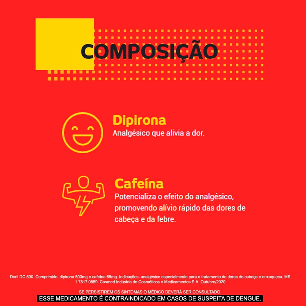 Doril DC 500mg Hypermarcas 16 Comprimidos - Drogaria Sao Paulo