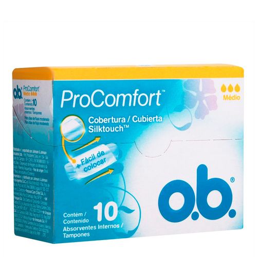 Absorvente Interno OB Médio Procomfort 10 unidades - Drogaria Sao Paulo