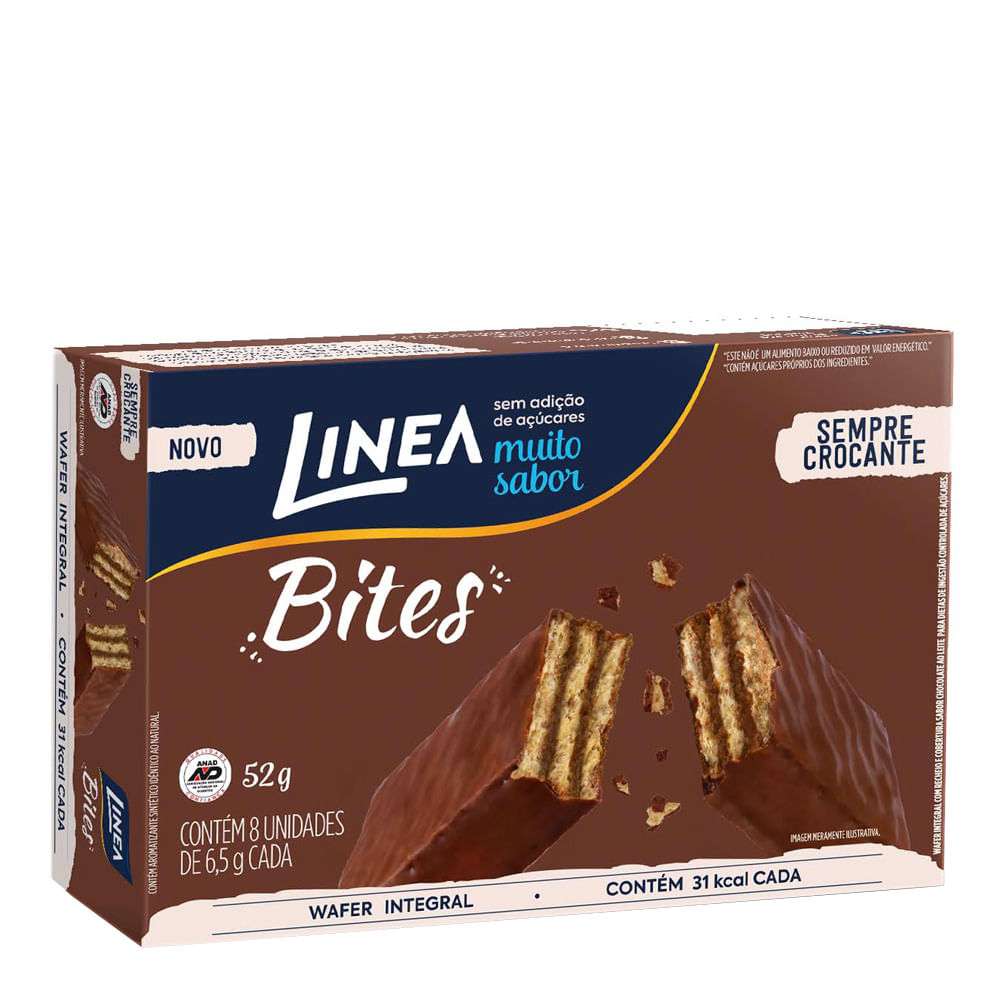 Wafer Chocolate ao Leite Linea Mini Bites 52g - Drogaria Sao Paulo