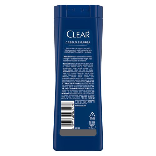 Shampoo Anticaspa Clear Man Cabelo e Barba 200ml - Drogaria Sao Paulo