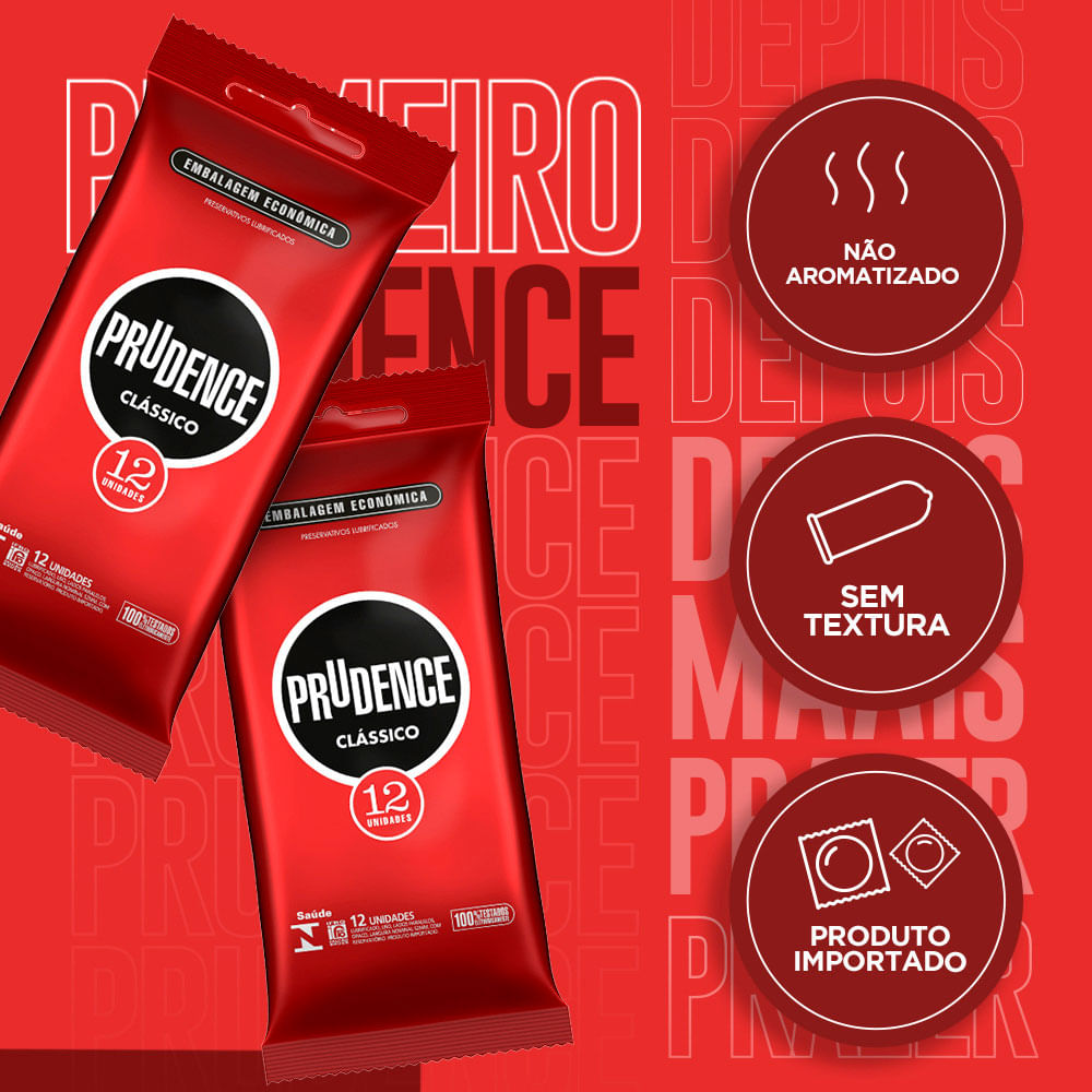 Preservativo Prudence Clássico 12 Unidades - Drogaria Sao Paulo