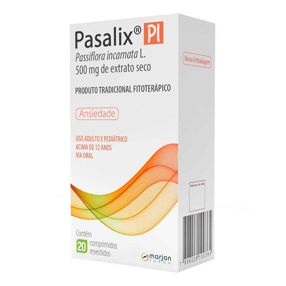 Pasalix Pi 500mg Marjan Farma 20 Comprimidos Revestidos - Drogaria Sao ...