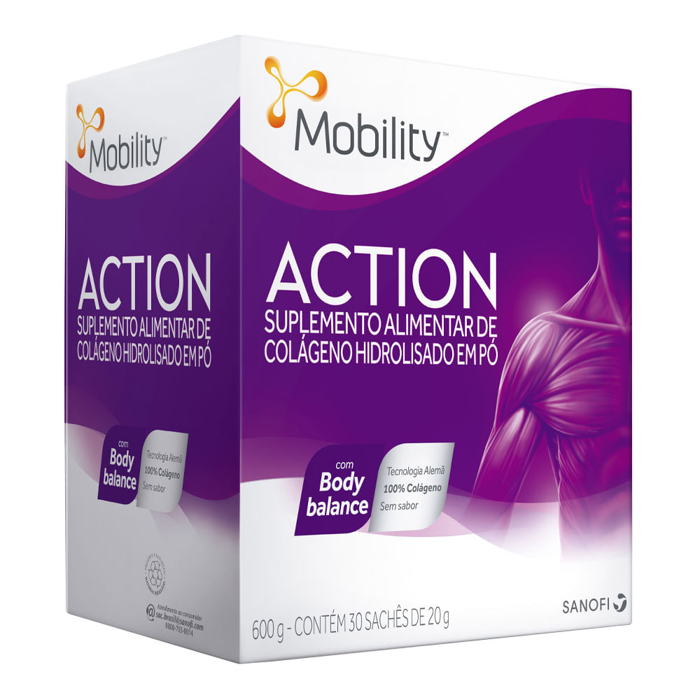 Colágeno Hidrolisado em Pó Mobility Action 30 Sachês - Drogaria Sao Paulo