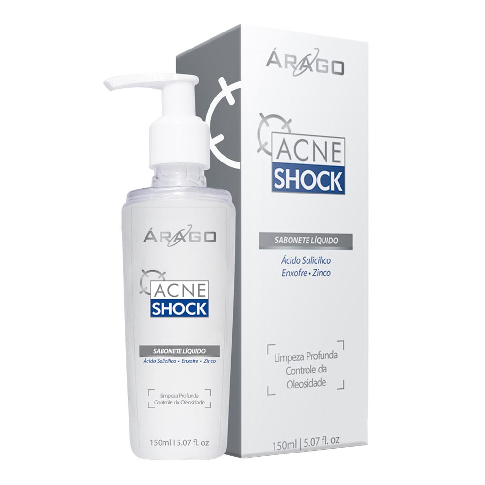 Sabonete Líquido Árago Acne Shock 150ml - Drogaria Sao Paulo