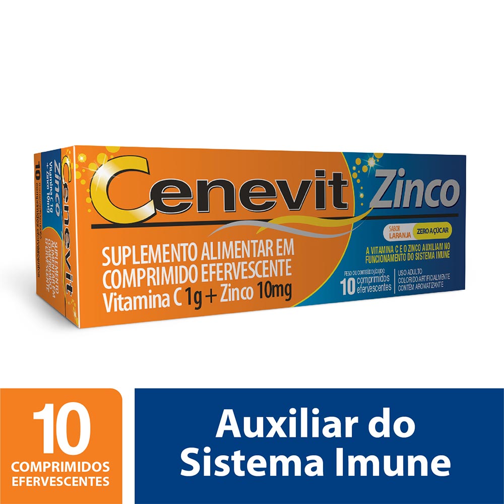 Vitamina C Cenevit Zinco Efervescente 1g Legrand 10 Comprimidos ...
