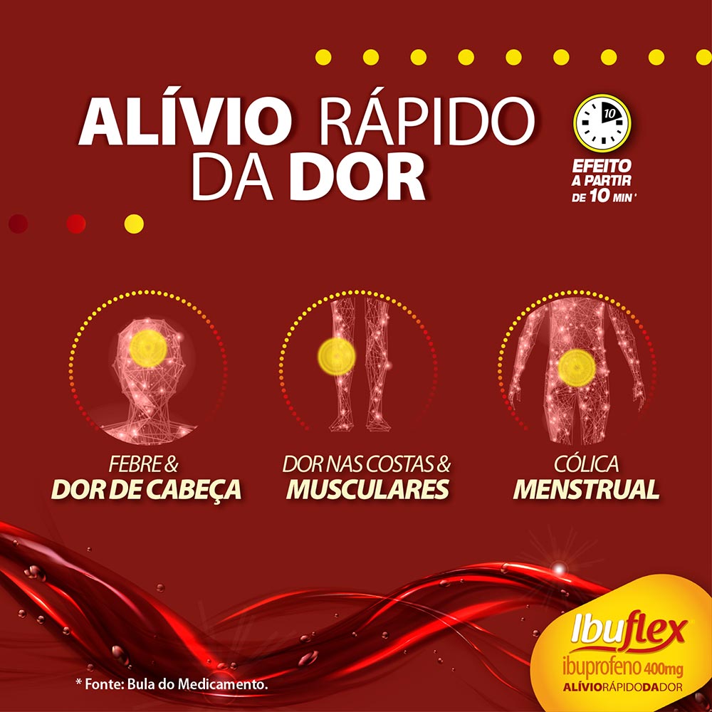 Ibuflex 400mg Legrand 4 Cápsulas - Drogaria Sao Paulo