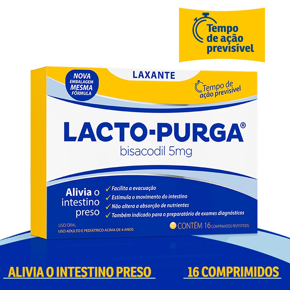 Laxante Fitoterápico Lacto-Purga Caixa 16 Comprimidos - Drogaria Sao Paulo