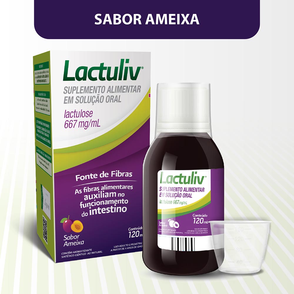 Lactuliv Ameixa Legrand Pharma 120ml Xarope - Drogaria Sao Paulo