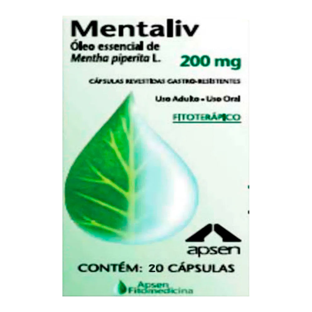 Mentaliv 200mg Aspen 20 Comprimidos - Drogaria Sao Paulo