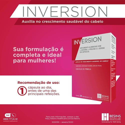 Suplemento Alimentar Inversion Com Óleo De Prímula 30 Cápsulas ...