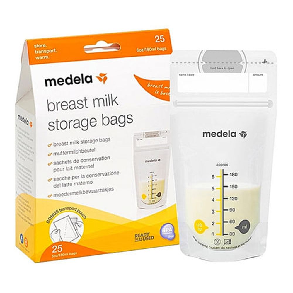 Saco de Armazenagem de Leite Materno 180mls (25 uni) - Medela ...