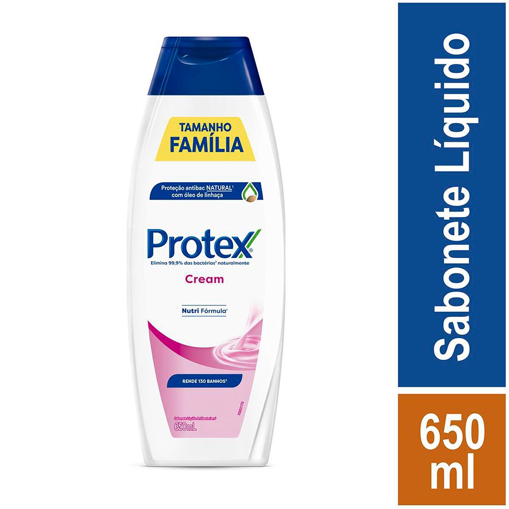 Sabonete Líquido Antibacteriano Protex Cream 650ml - Drogaria Sao Paulo