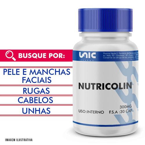 Nutricolin 300mg com selo de autenticidade 30 Cápsulas - Drogaria Sao Paulo
