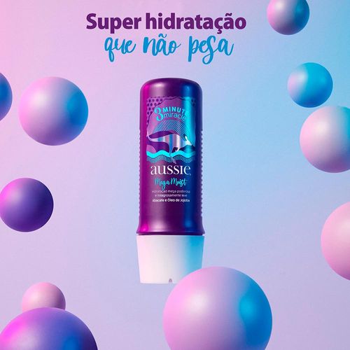 Kit Aussie Shampoo Mega Moist 180ml + 3 Minute Miracle Mega Moist 236ml ...